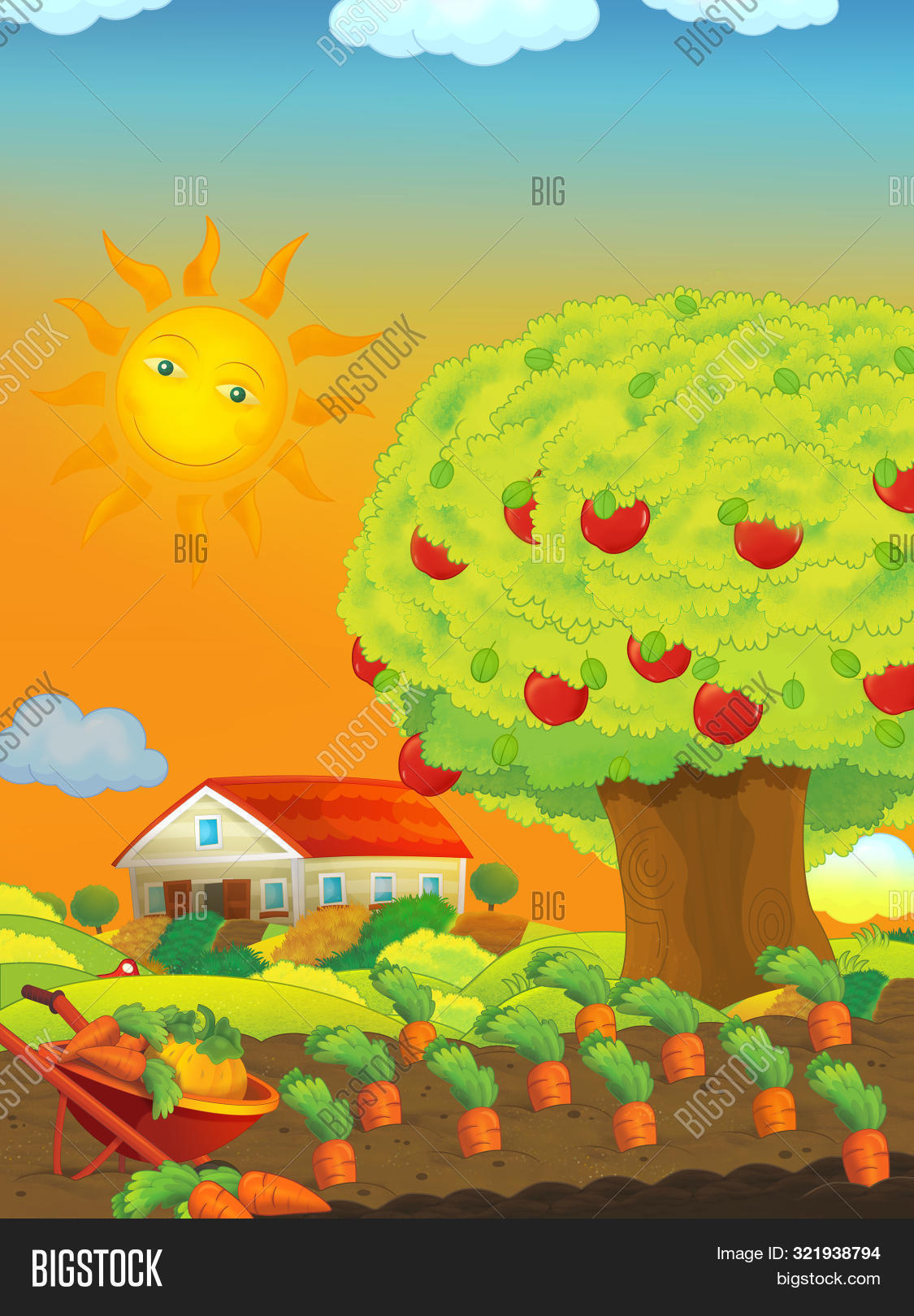 Cartoon Scene Farm Image & Photo (Free Trial) | Bigstock