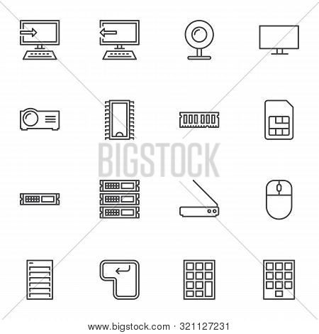 Computer Parts Line Vector & Photo (Free Trial) | Bigstock