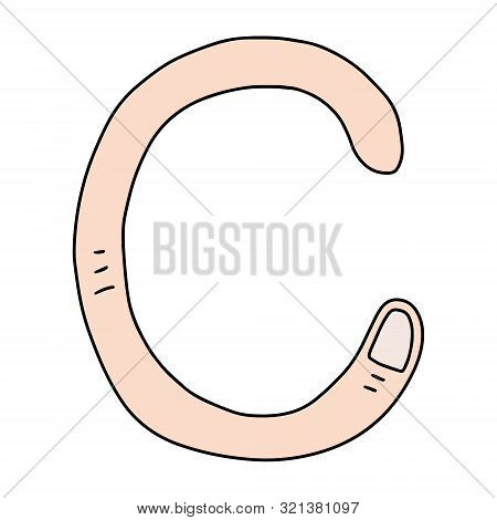 C Lettering Finger Vector & Photo (Free Trial) | Bigstock