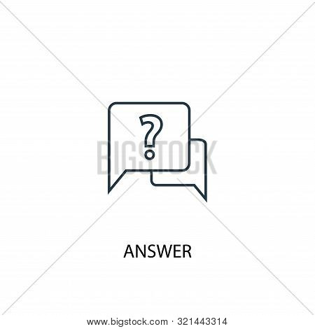 Answer Concept Line Vector & Photo (Free Trial) | Bigstock