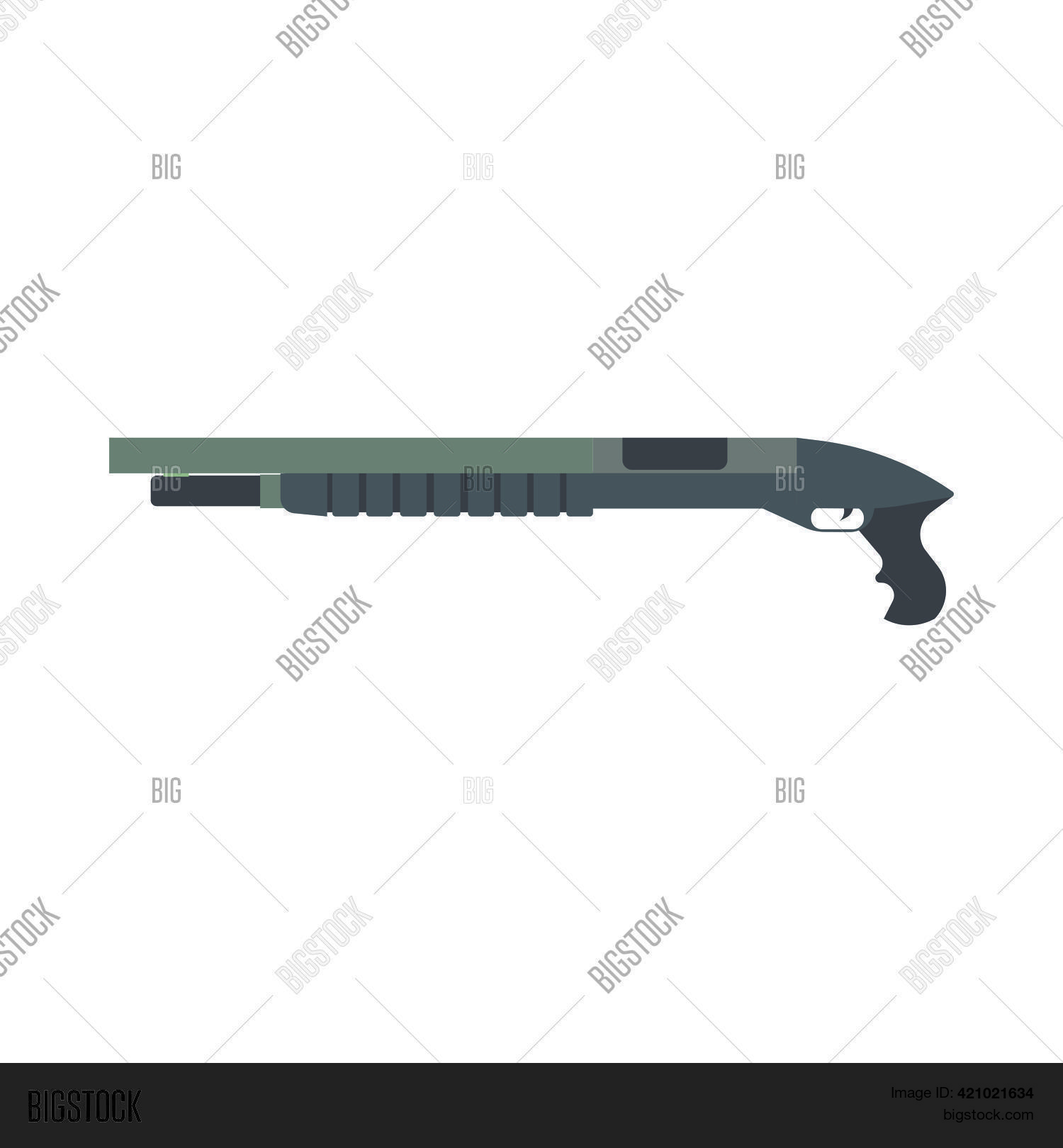 Shotgun Gun Vector Vector & Photo (Free Trial) | Bigstock
