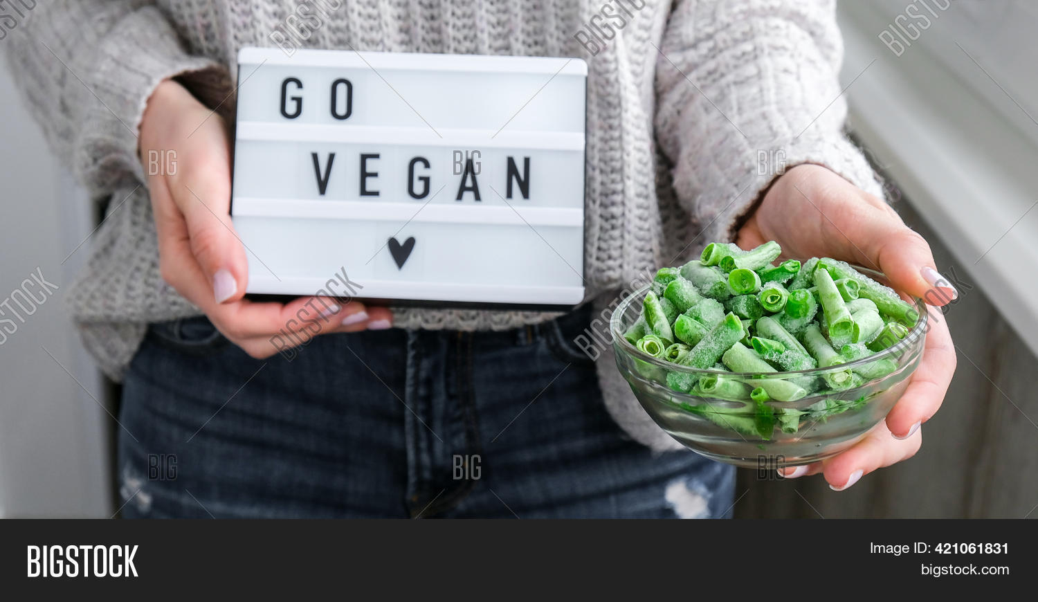 Lightbox Text Go Vegan Image & Photo (Free Trial) | Bigstock