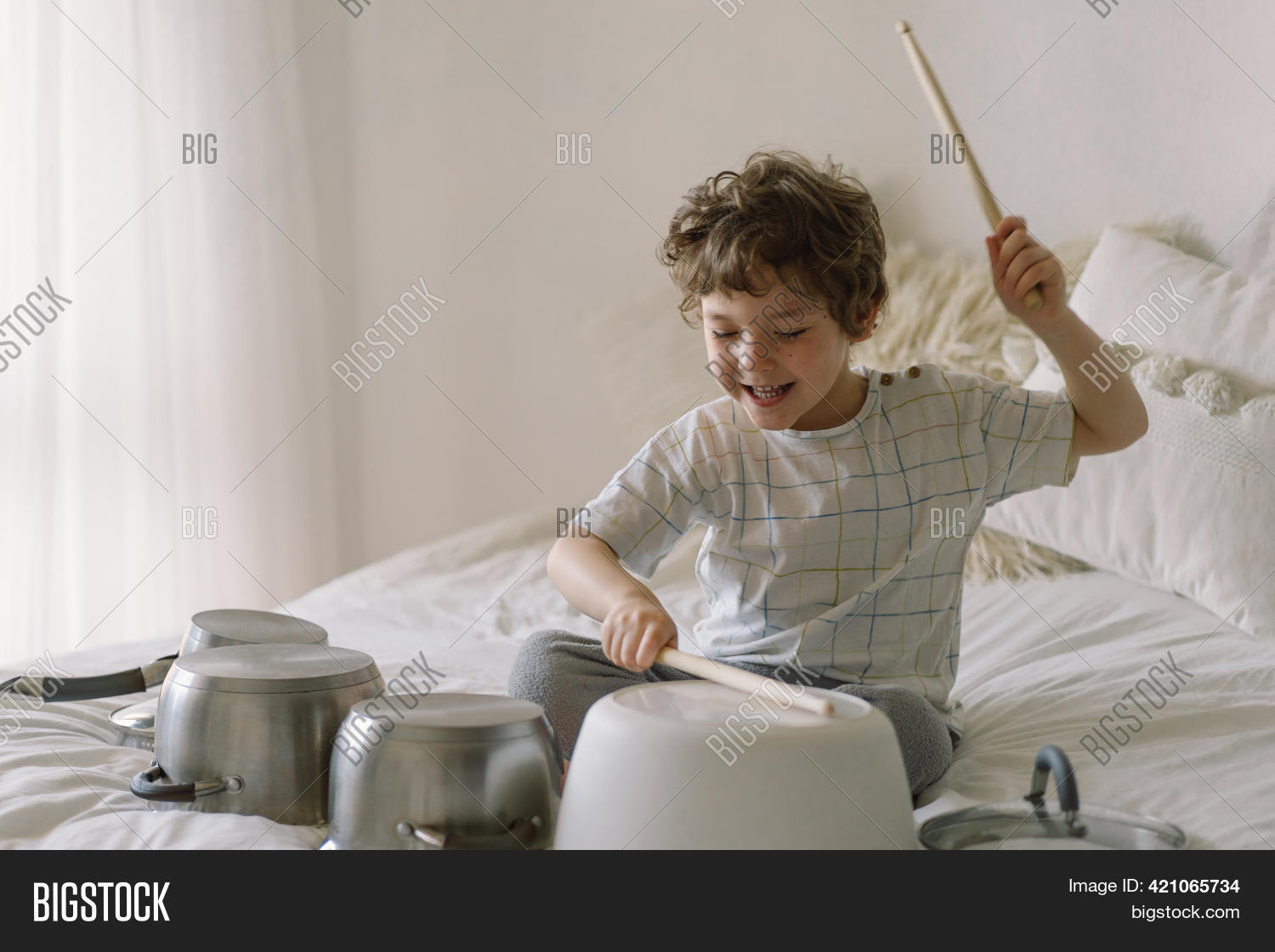 Cute Young Boy Using Image & Photo (Free Trial) | Bigstock