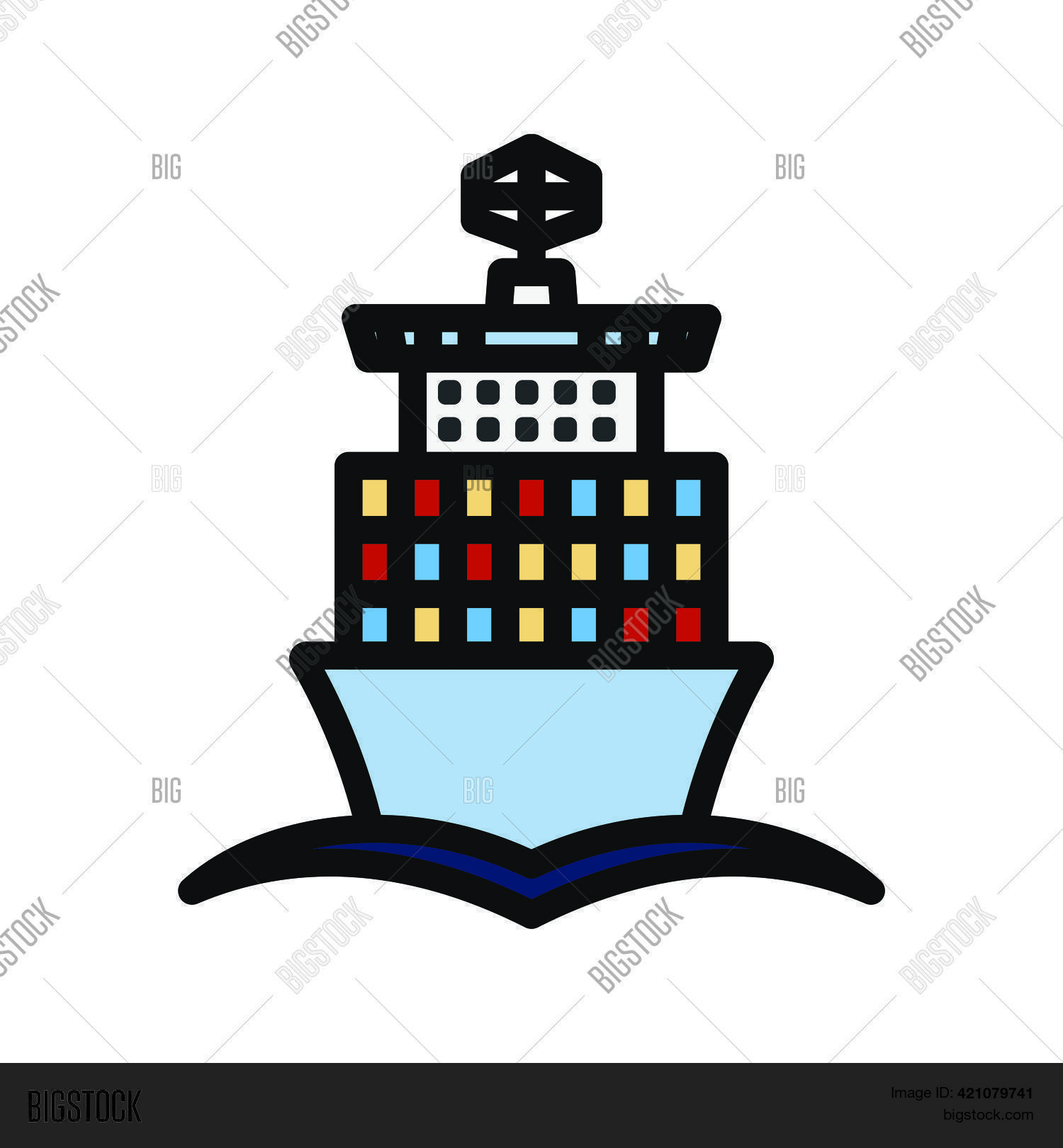 Container Ship Icon. Vector & Photo (Free Trial) | Bigstock