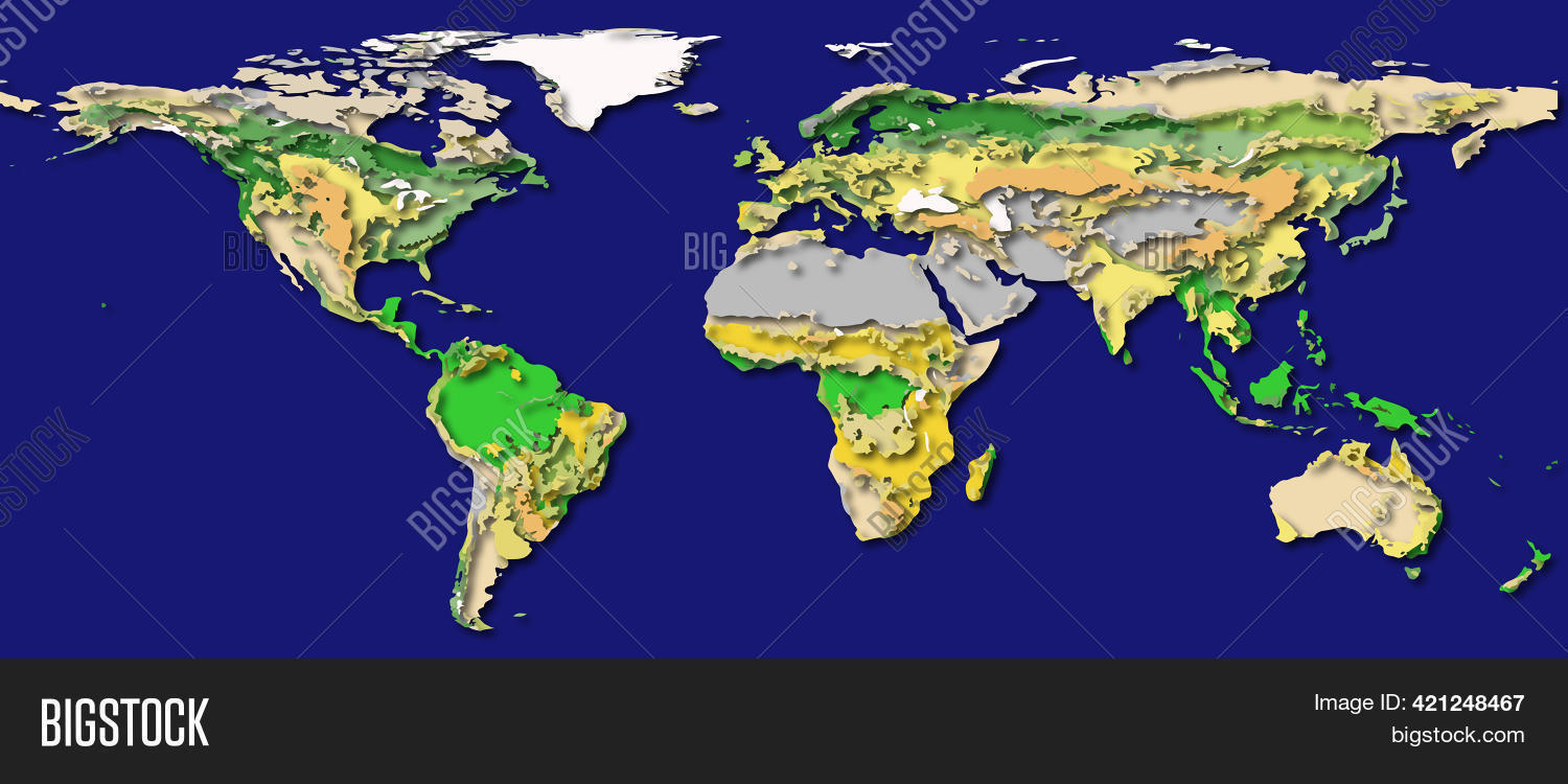 Layered World Map Image & Photo (Free Trial) | Bigstock
