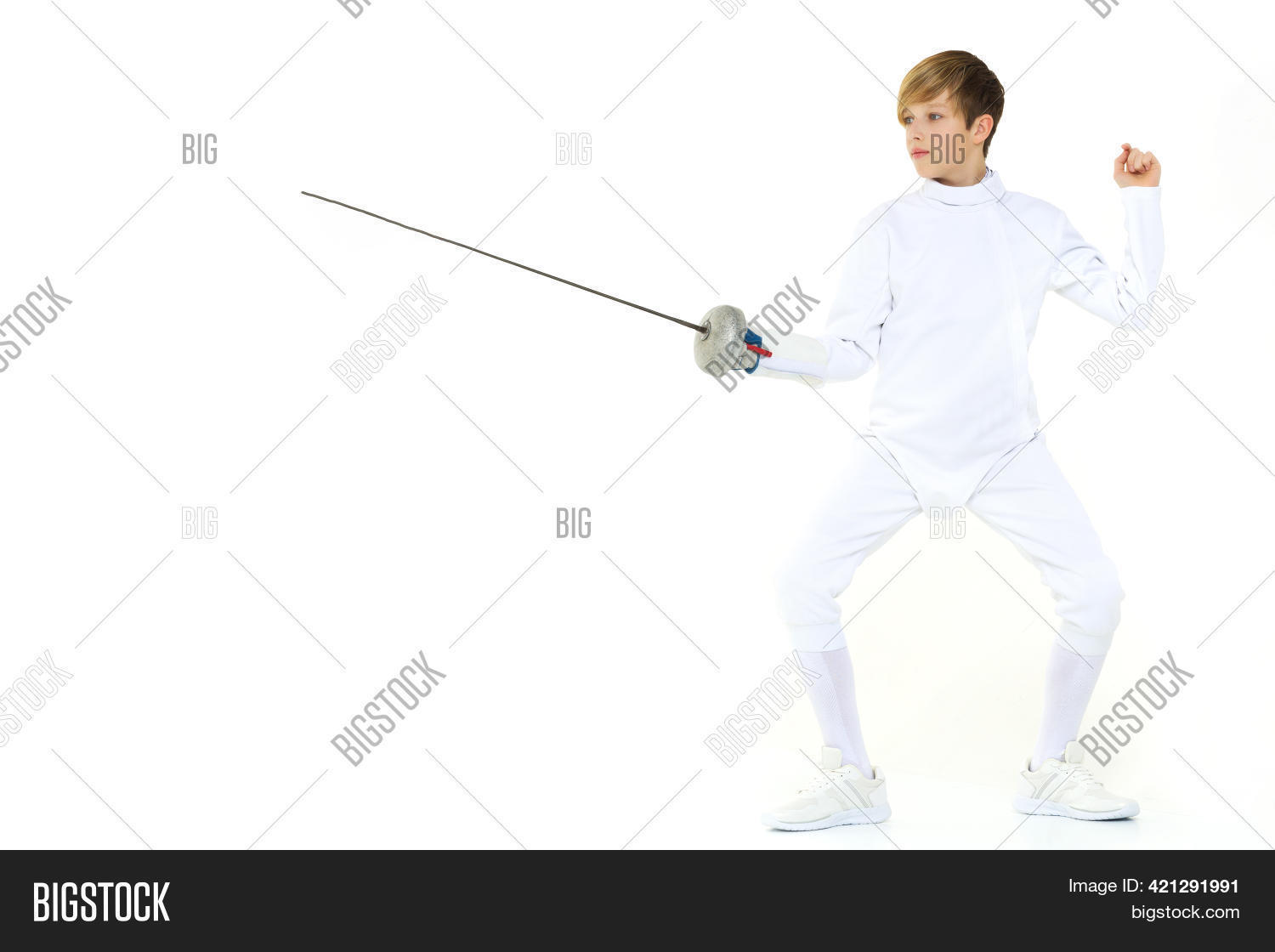 Boy Fencer Standing Image & Photo (Free Trial) | Bigstock