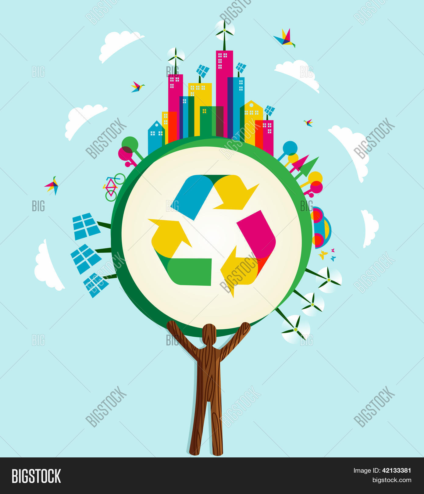Go Green World Vector & Photo (Free Trial) | Bigstock