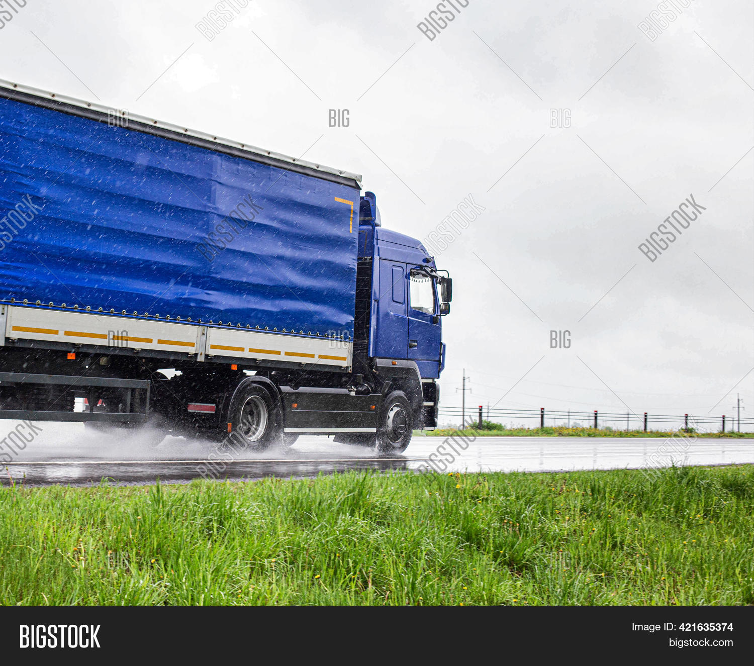 Blue Semi-trailer Image & Photo (Free Trial) | Bigstock
