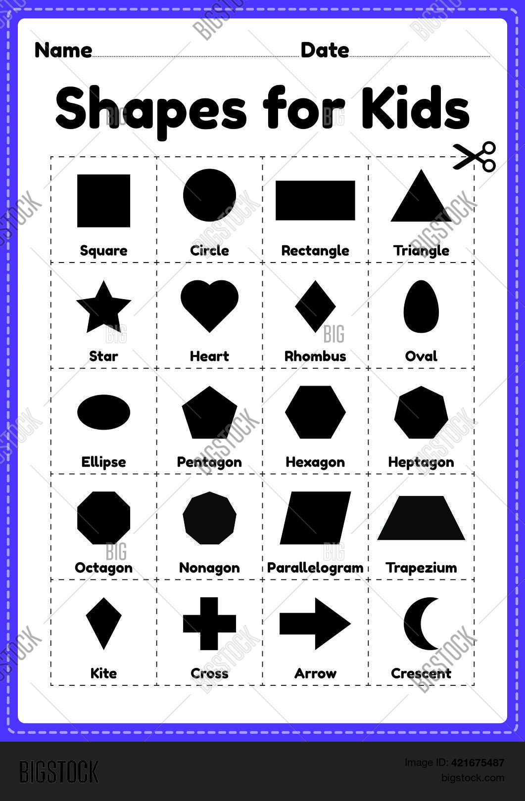 Different Shapes Kids Vector & Photo (Free Trial) | Bigstock