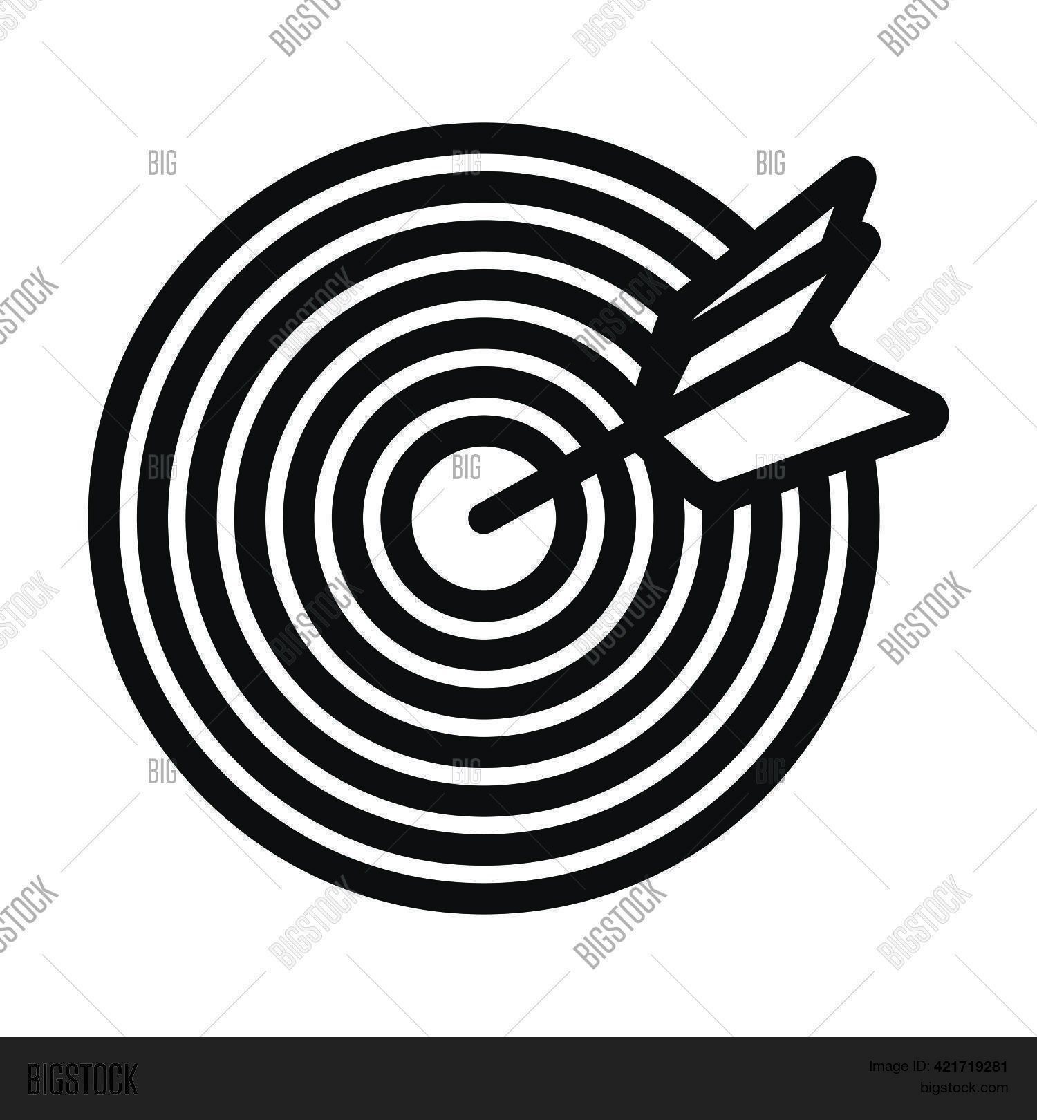 Icon Target Dart. Vector & Photo (Free Trial) | Bigstock