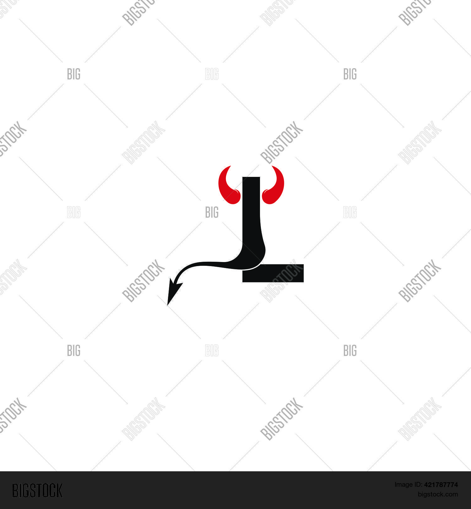 Letter L Devil's Vector & Photo (Free Trial) | Bigstock