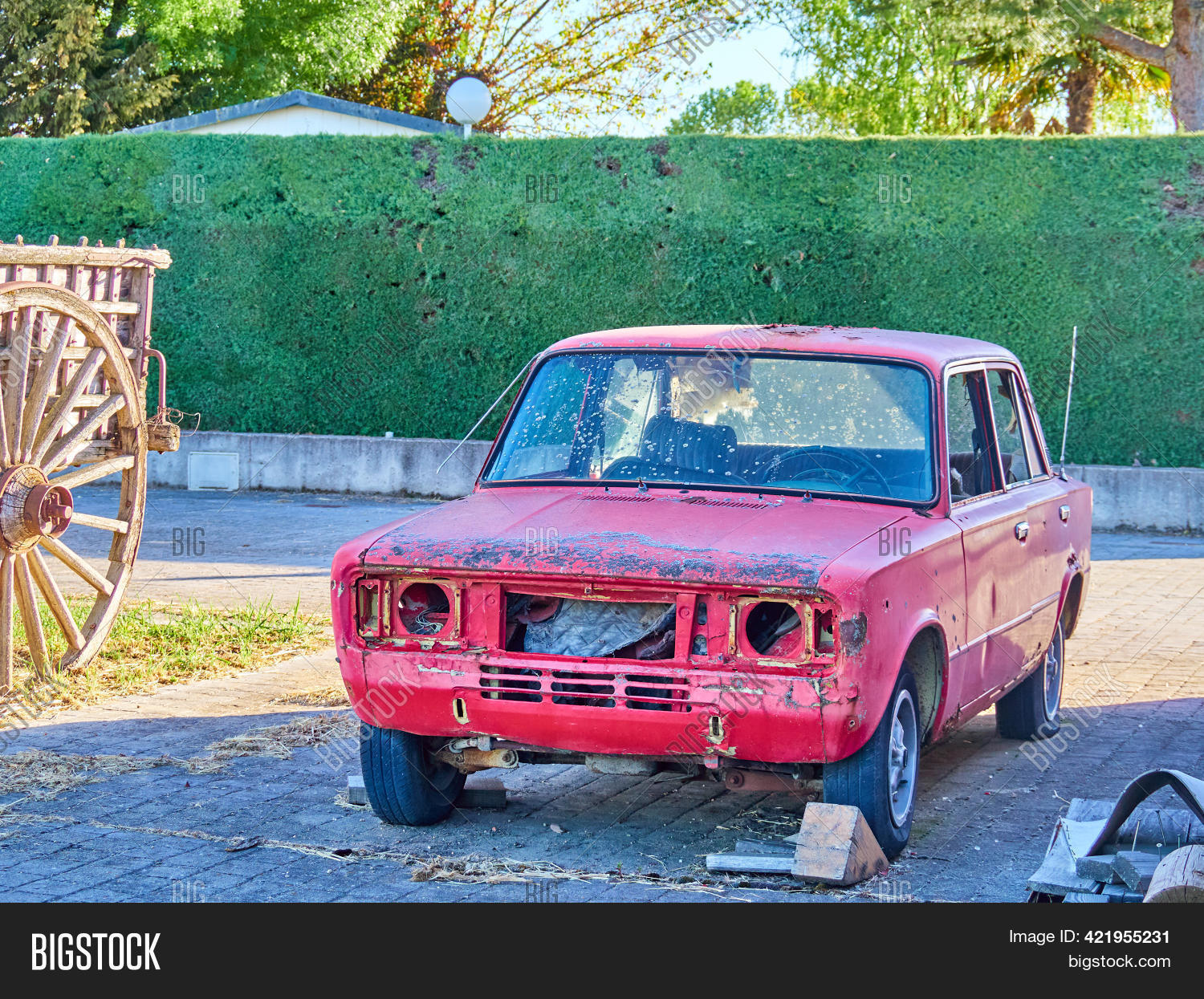Antique Red Car Ready Image & Photo (Free Trial) | Bigstock