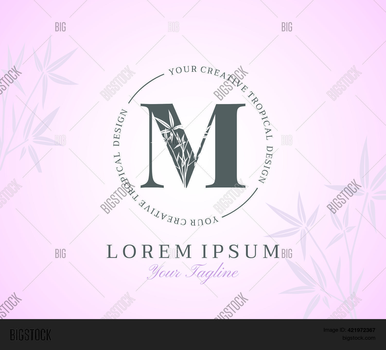 Feminine Letter M Vector & Photo (Free Trial) | Bigstock