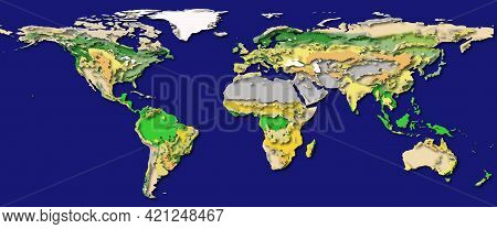 Layered World Map Image & Photo (Free Trial) | Bigstock