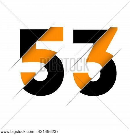 53 5 3 Number Logo Vector & Photo (Free Trial) | Bigstock