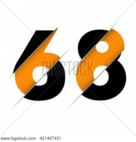 68 6 8 Number Logo Vector & Photo (Free Trial) | Bigstock