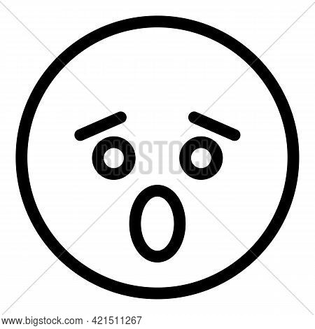 Fearful Face Icon. Vector & Photo (Free Trial) | Bigstock