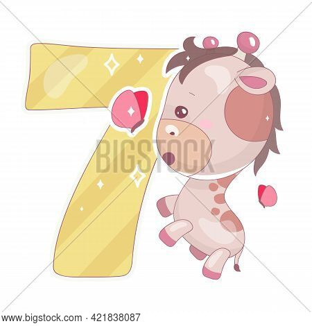 Cute Seven Number Vector & Photo (Free Trial) | Bigstock