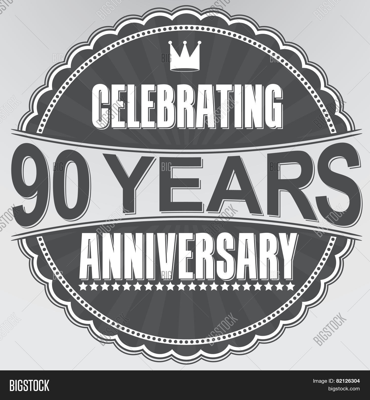 Celebrating 90 Years Vector & Photo (Free Trial) | Bigstock