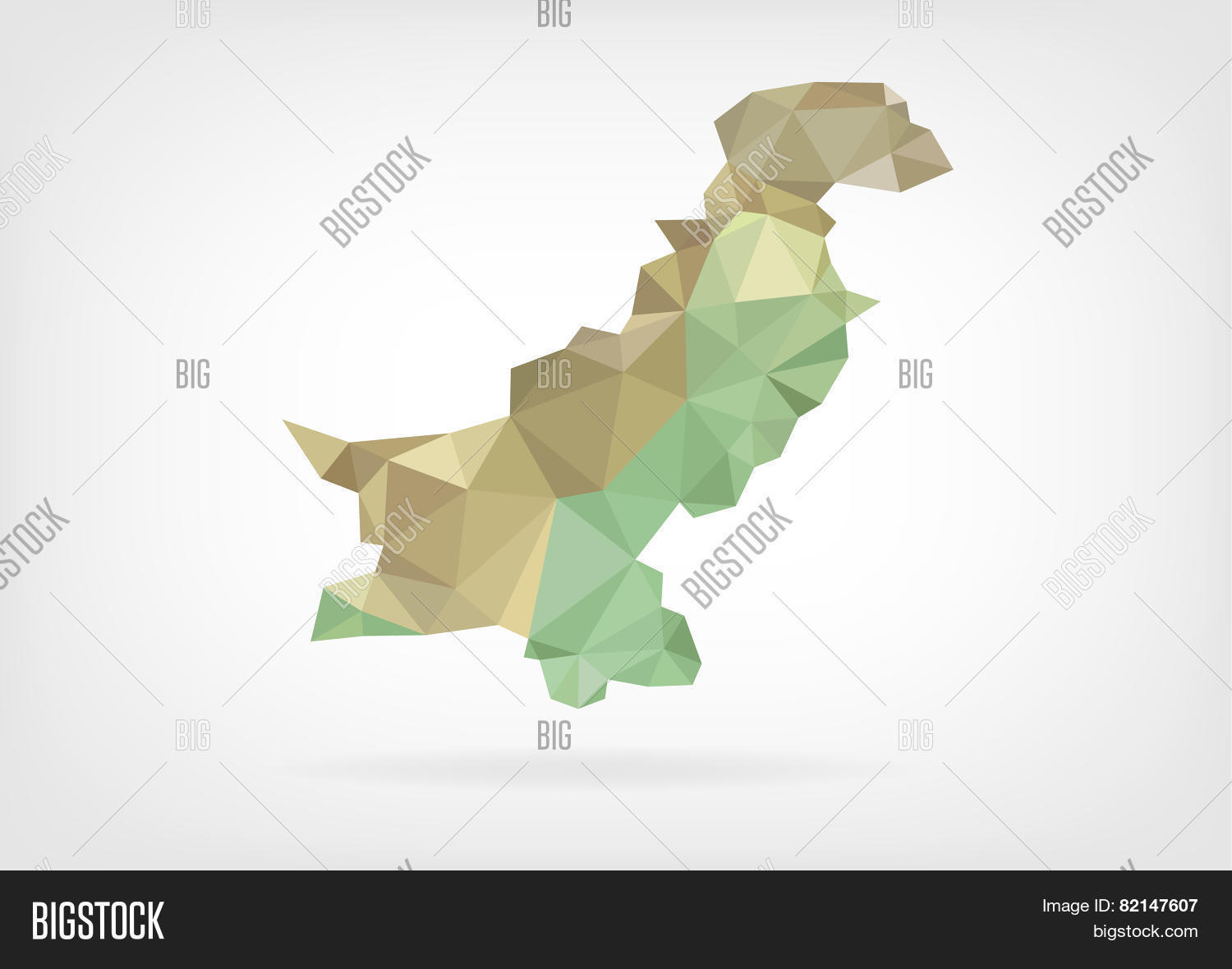 Low Poly Map Pakistan Vector & Photo (Free Trial) | Bigstock