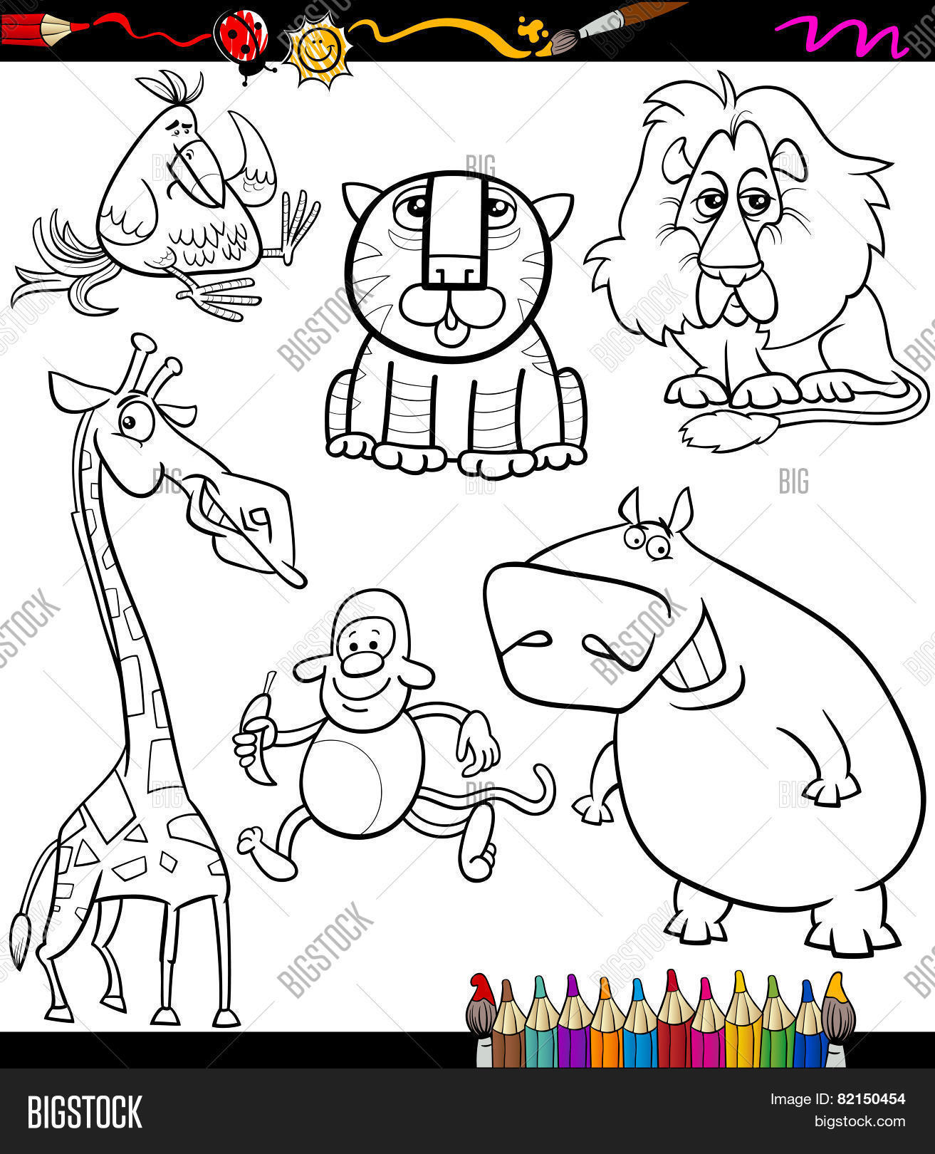 Animals Set Cartoon Vector & Photo (Free Trial) | Bigstock