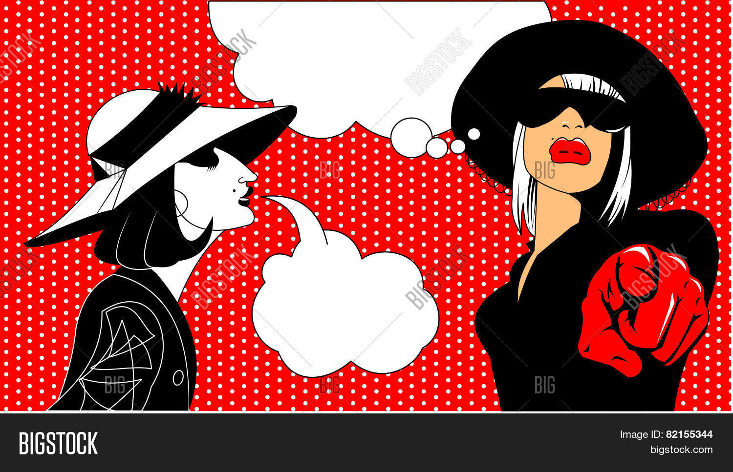Retro Girls Vector & Photo (Free Trial) | Bigstock
