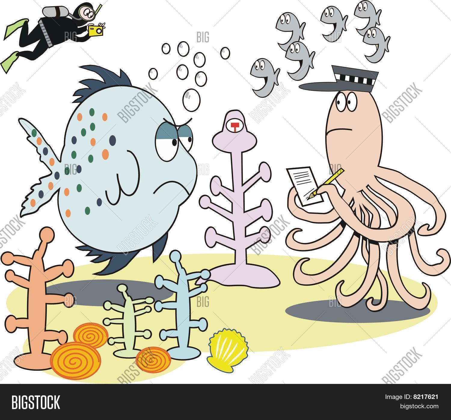 Funny Fish Underwater Vector & Photo (Free Trial) | Bigstock