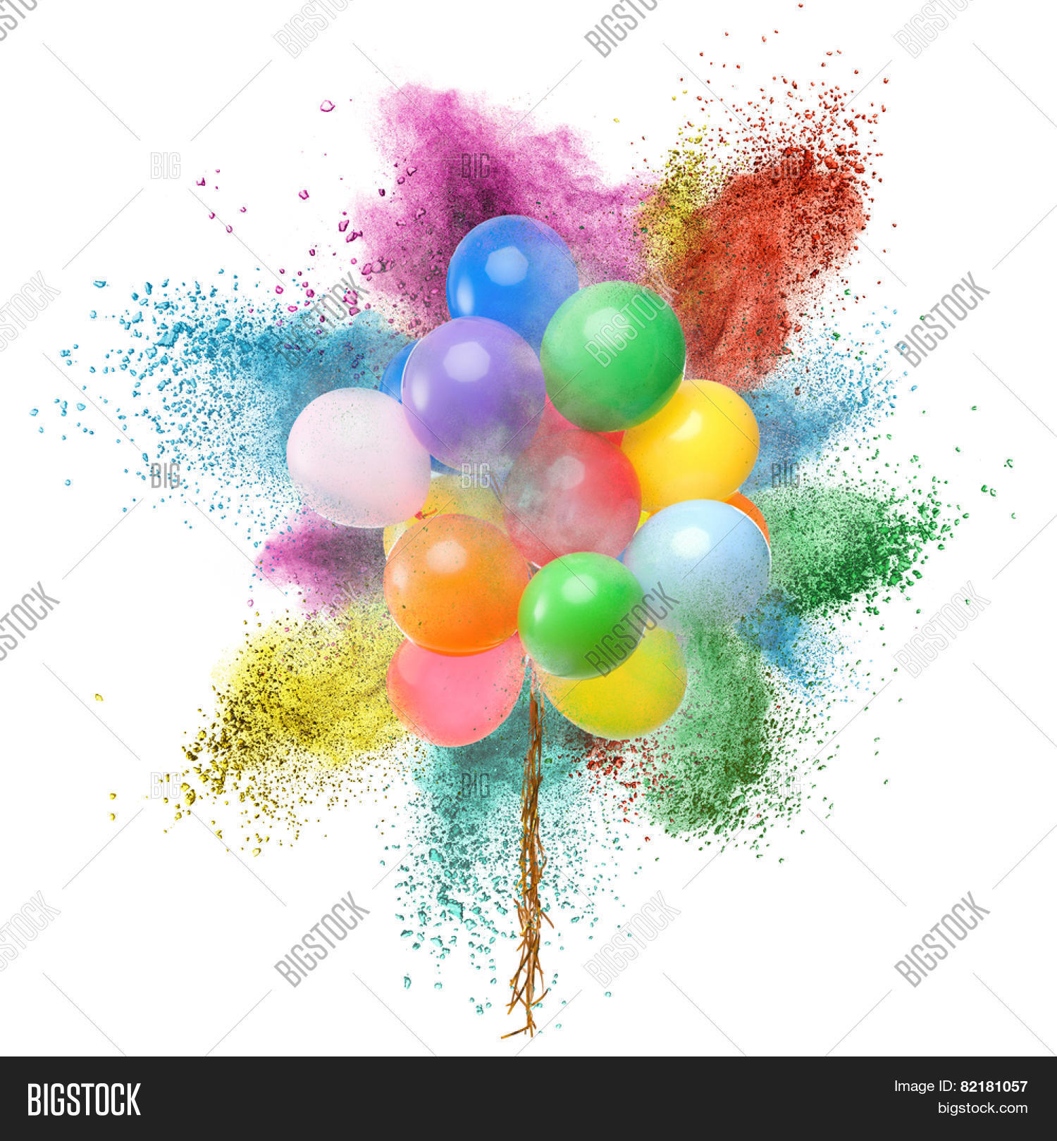 Color Balloons Powder Image & Photo (Free Trial) | Bigstock