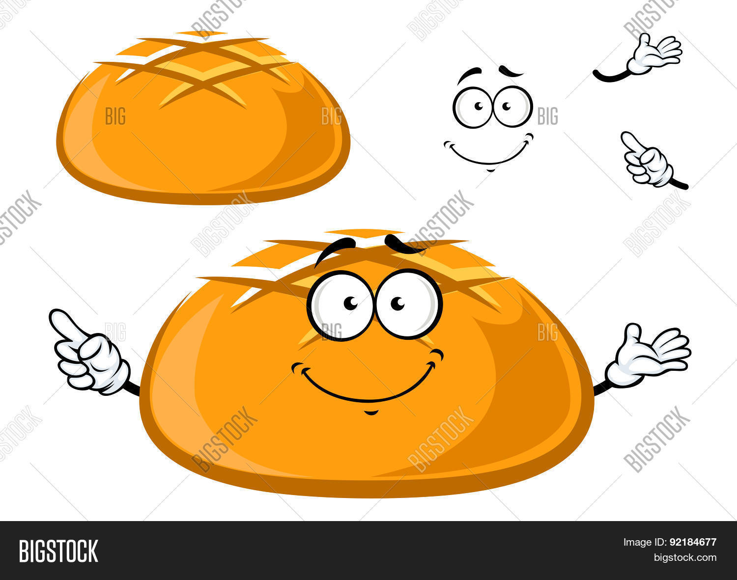 Happy Fresh Crusty Vector & Photo (Free Trial) | Bigstock