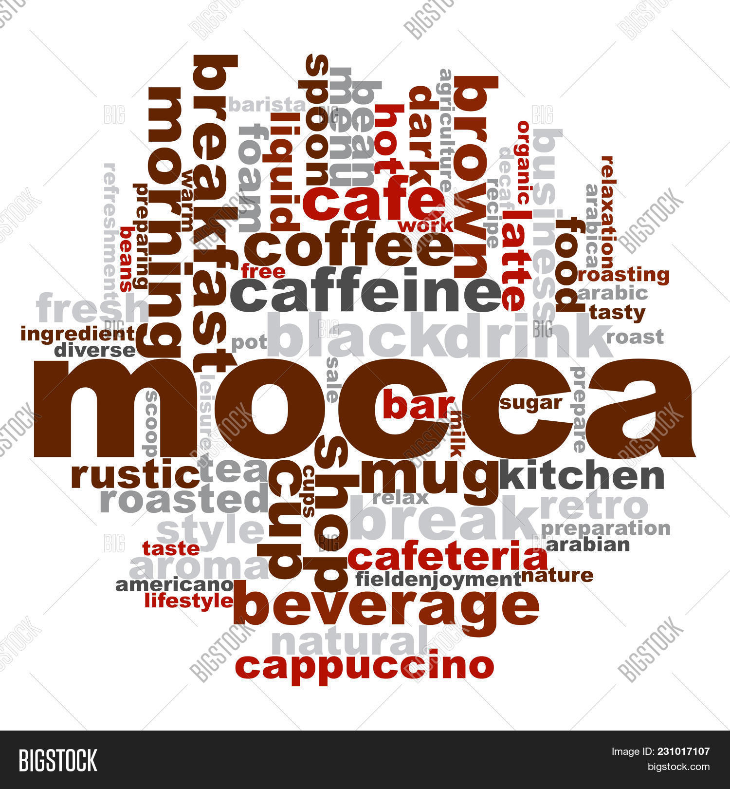 Mocca Word Cloud. Image & Photo (Free Trial) | Bigstock