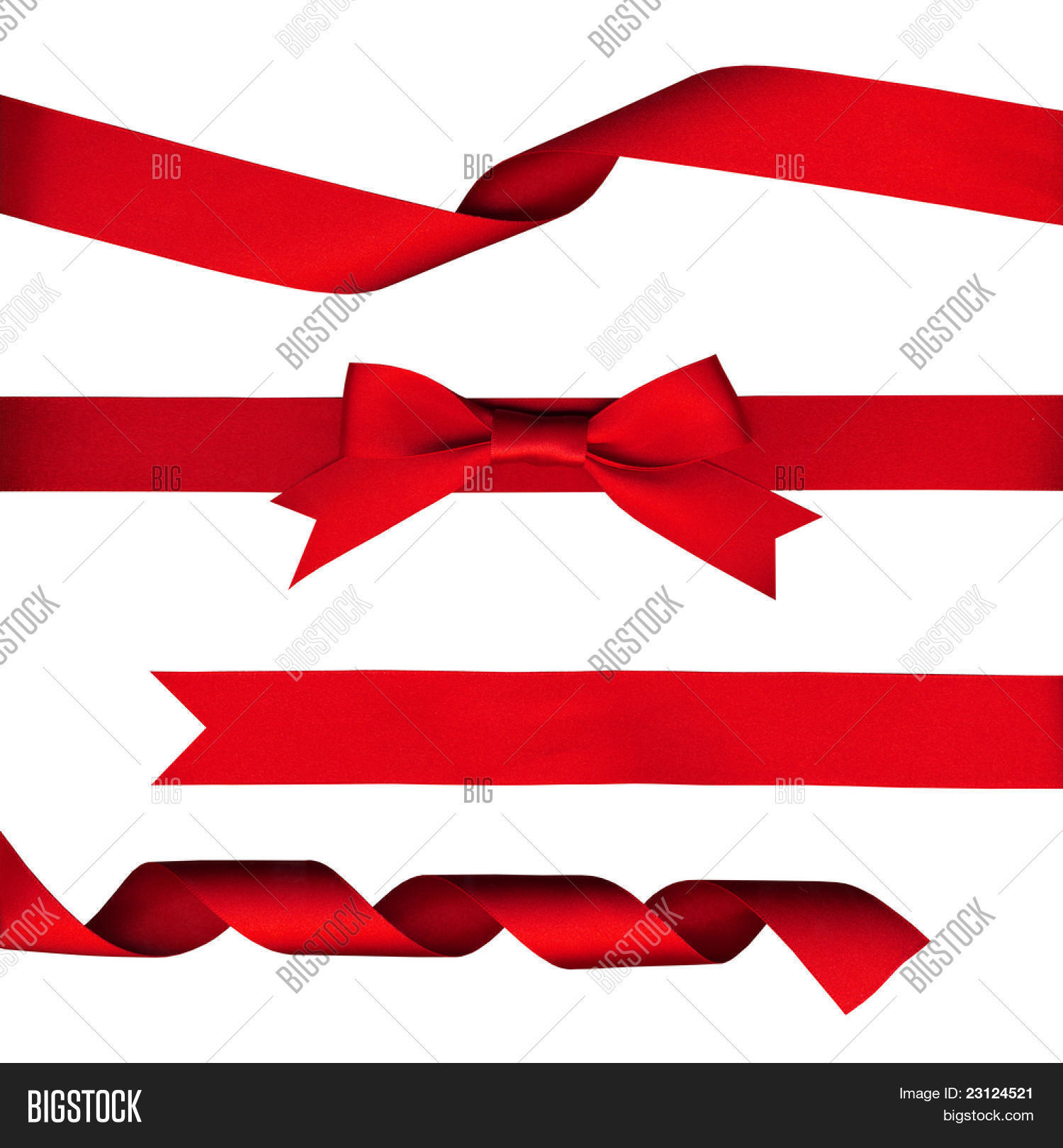 Strips Red Shiny Image & Photo (Free Trial) | Bigstock