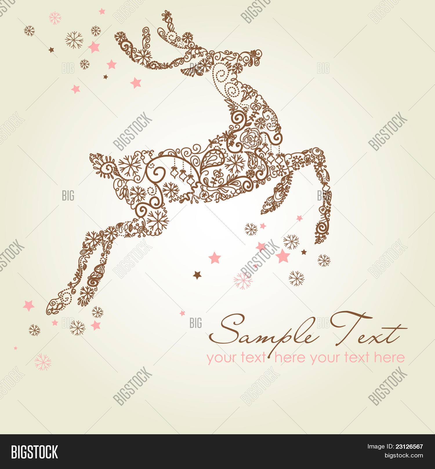Christmas Deer, Vector & Photo (Free Trial) | Bigstock