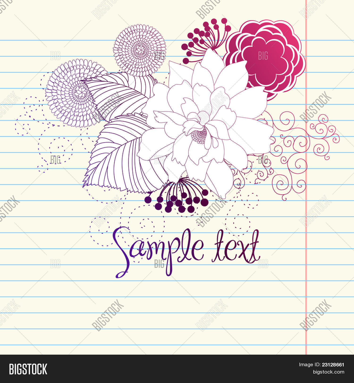 Hand-Drawn Flowers. Vector & Photo (Free Trial) | Bigstock