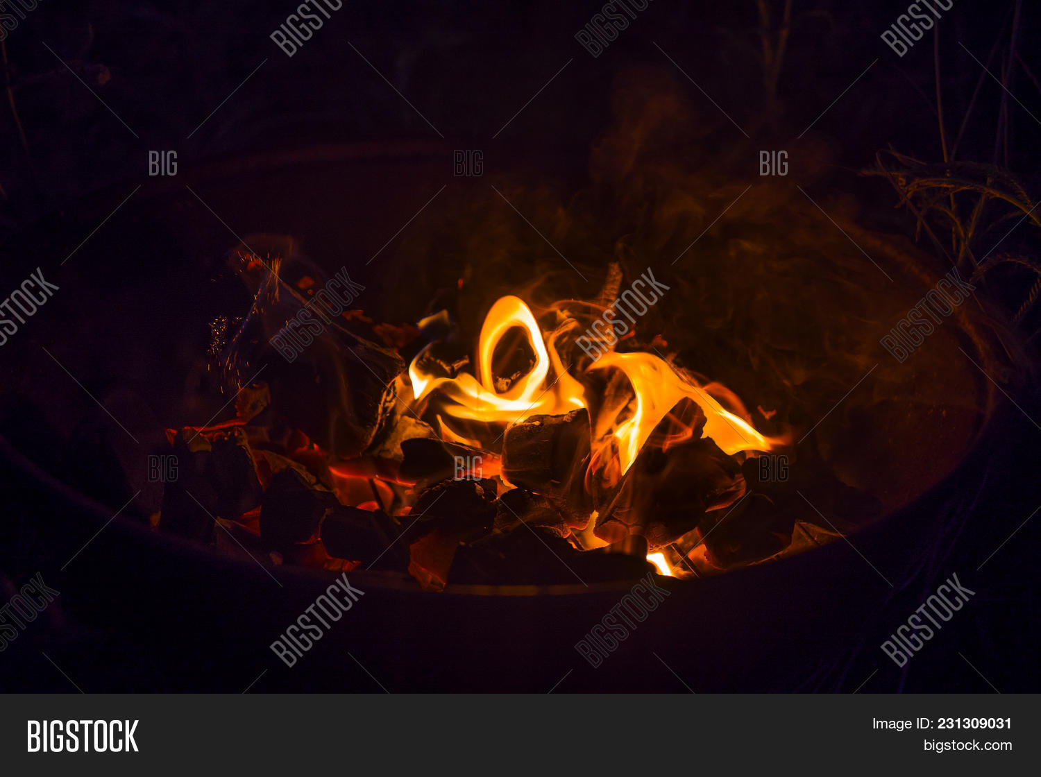 Fire Burning Barbecue Image & Photo (Free Trial) | Bigstock