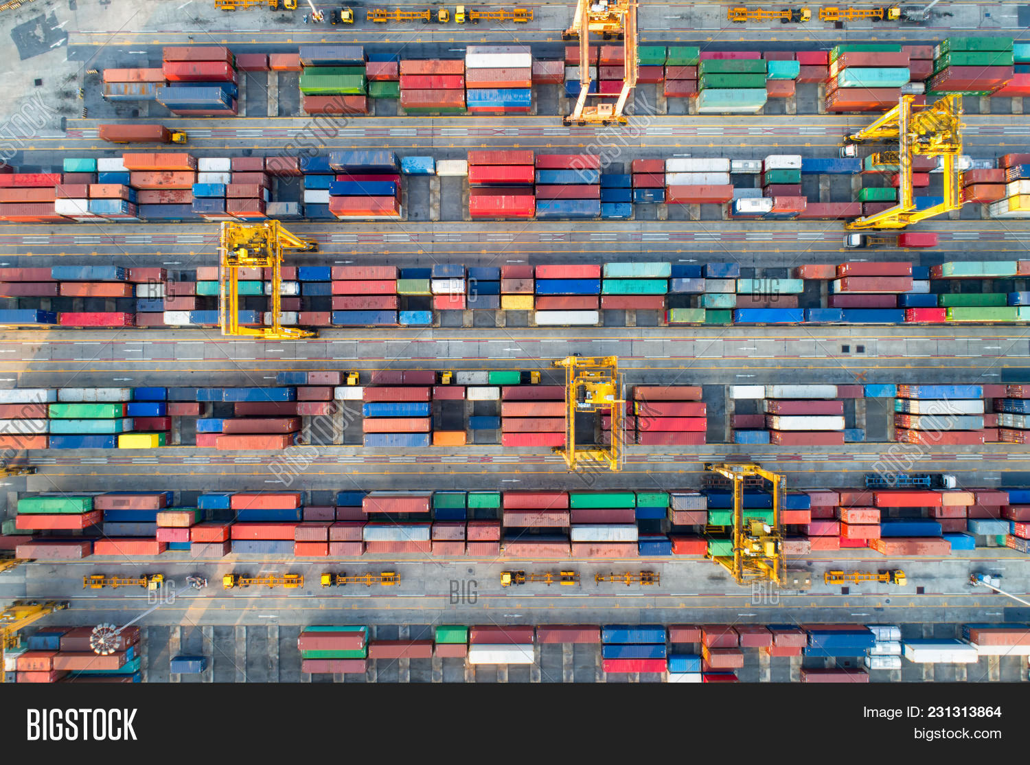 Containers Yard Port Image & Photo (Free Trial) | Bigstock