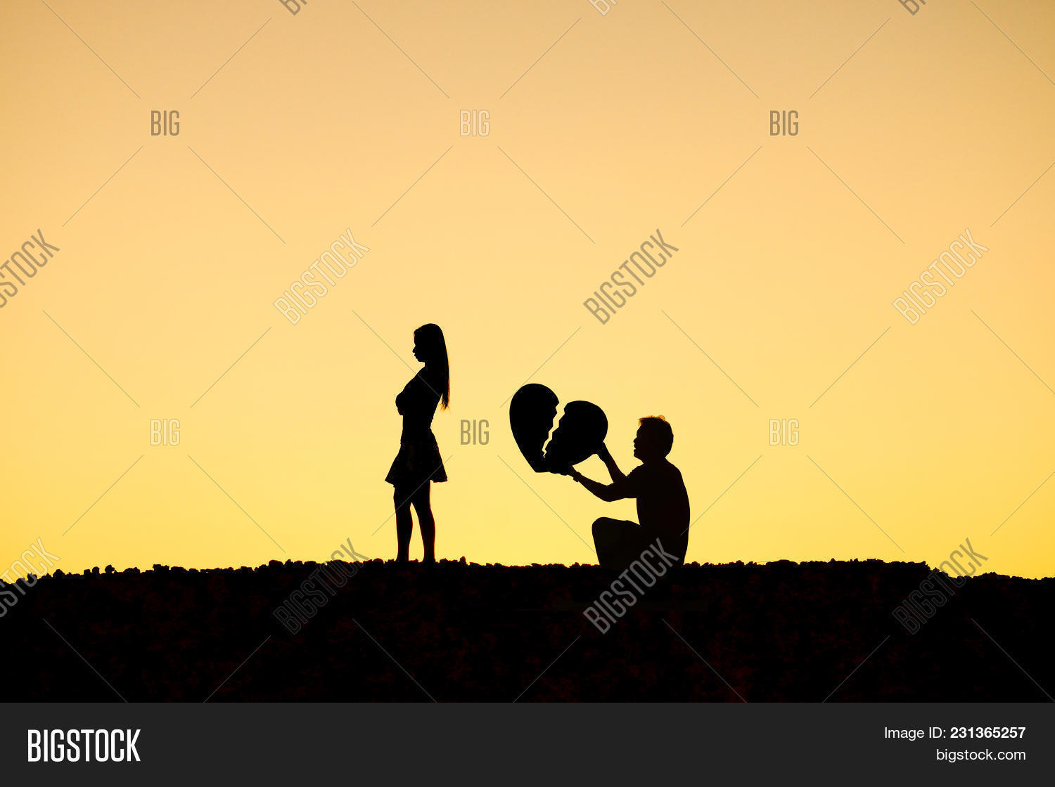 Man Begging Woman Love Image & Photo (Free Trial) | Bigstock