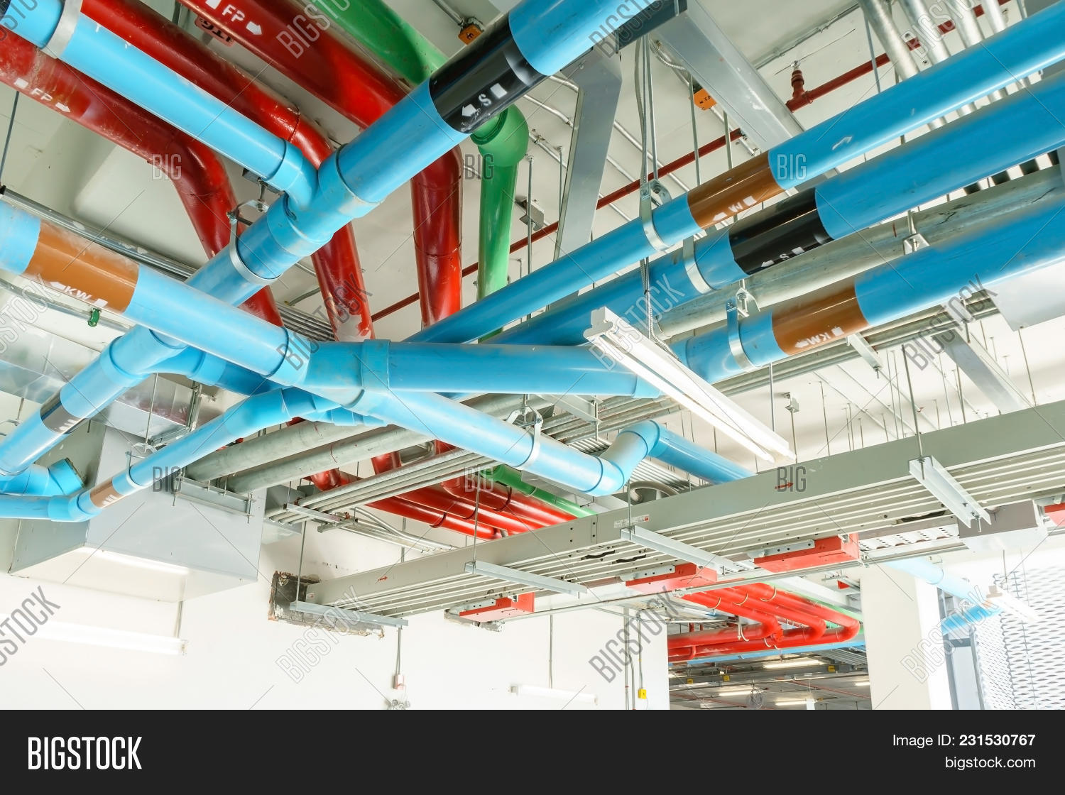 Red Water Pipe System Image & Photo (Free Trial) | Bigstock