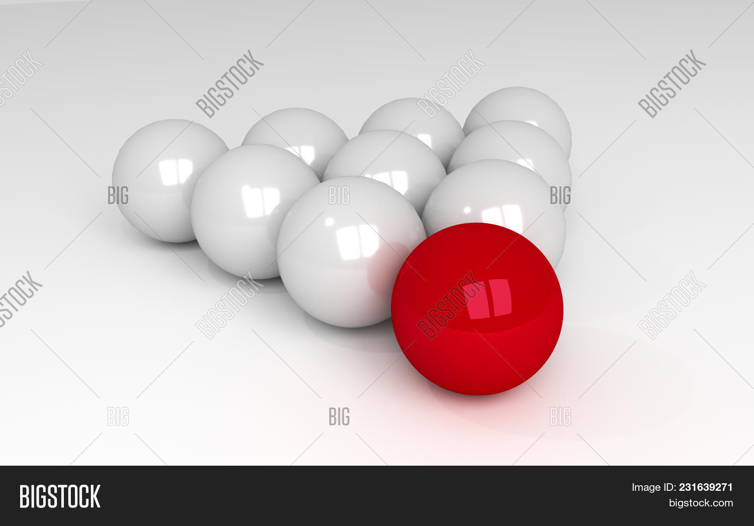 Unique Red Ball Leader Image & Photo (Free Trial) | Bigstock