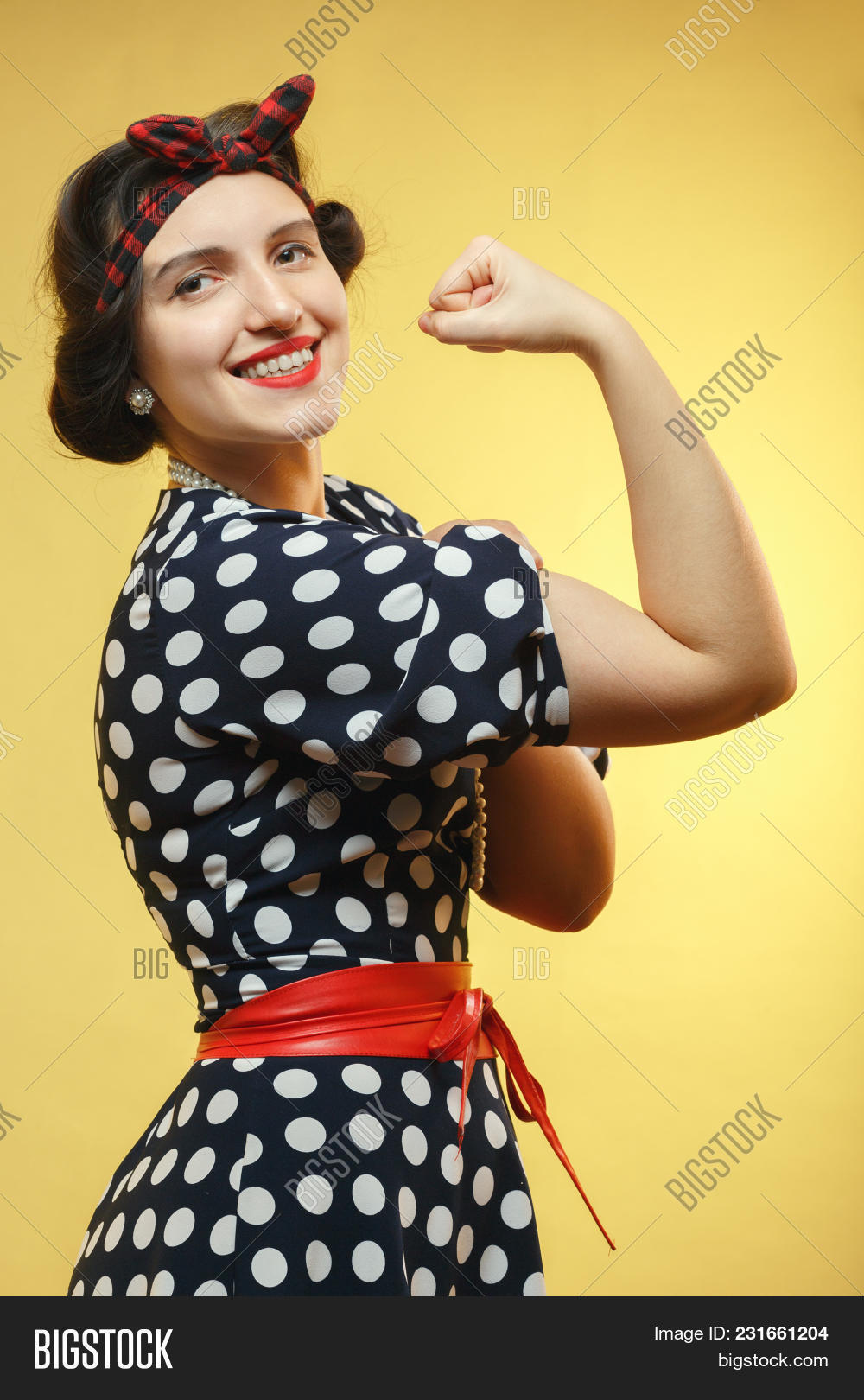 Strong Woman Show Her Image & Photo (Free Trial) | Bigstock