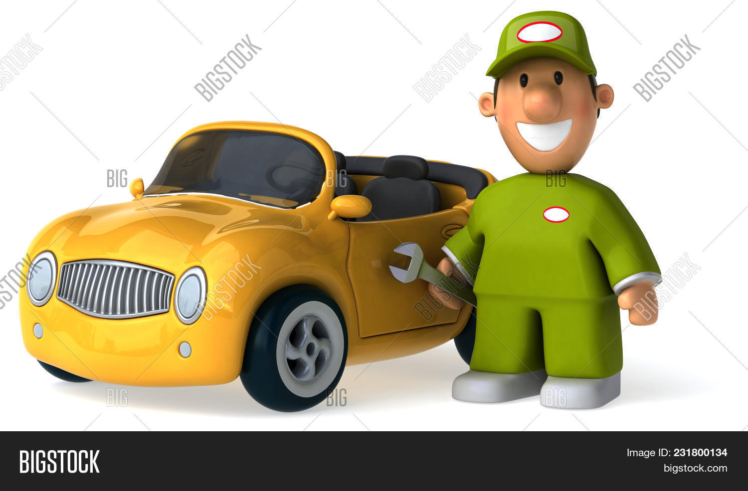 Fun Mechanic - 3D Image & Photo (Free Trial) | Bigstock