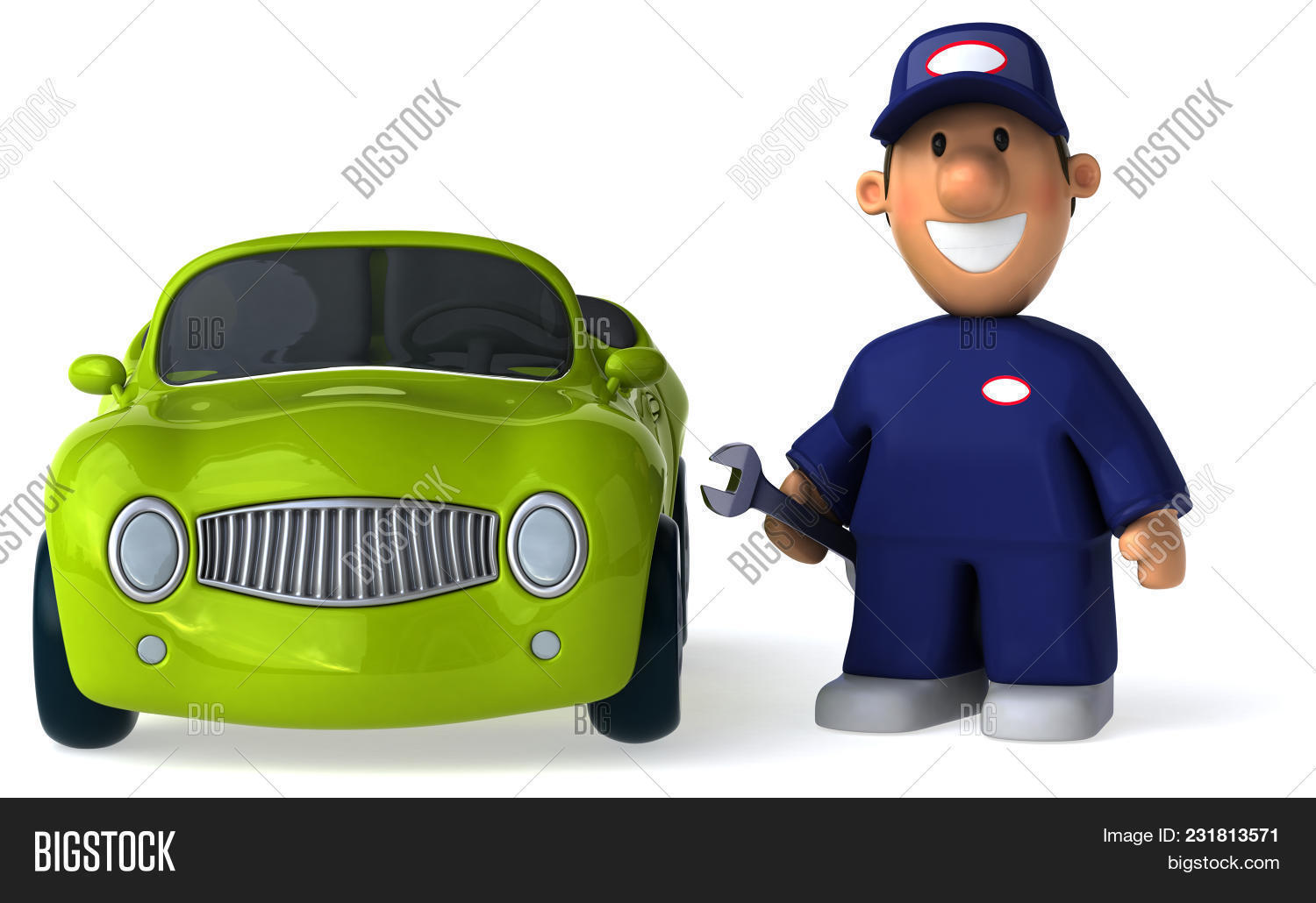 Fun Mechanic - 3D Image & Photo (Free Trial) | Bigstock