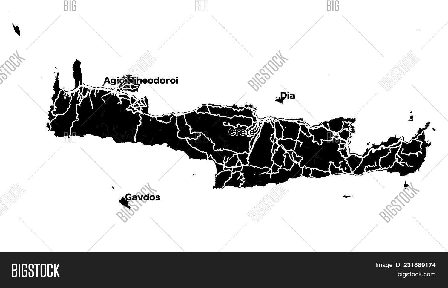 Crete Island Vector Vector & Photo (Free Trial) | Bigstock