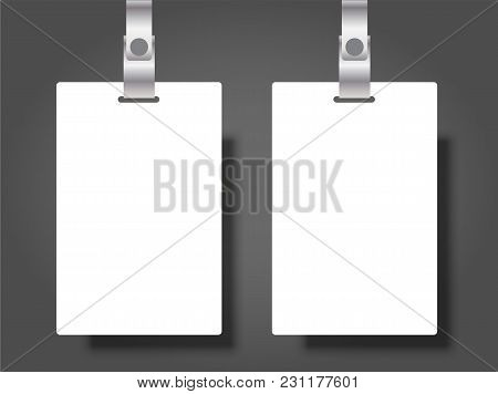 Two Blank Name Tags Vector & Photo (Free Trial) | Bigstock