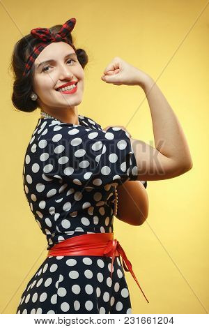Strong Woman Show Her Image & Photo (Free Trial) | Bigstock