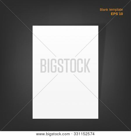 Vector Blank A4 Paper Vector & Photo (Free Trial) | Bigstock