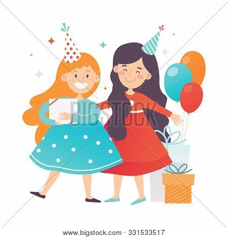 Two Girls Dresses Vector & Photo (Free Trial) | Bigstock