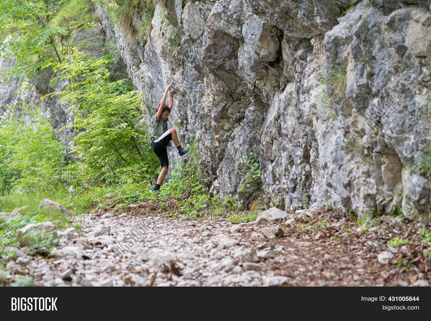 Young Boy Trying Climb Image & Photo (Free Trial) | Bigstock