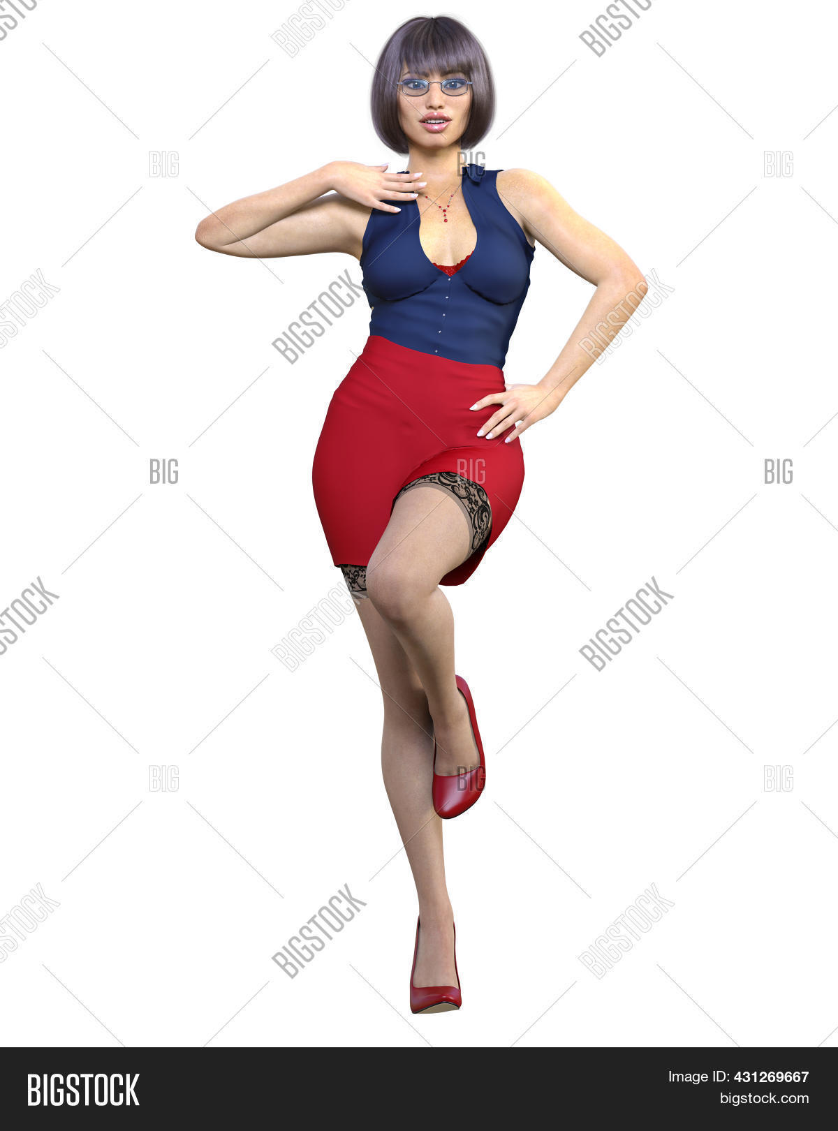 Sexy Secretary Mini Image And Photo Free Trial Bigstock