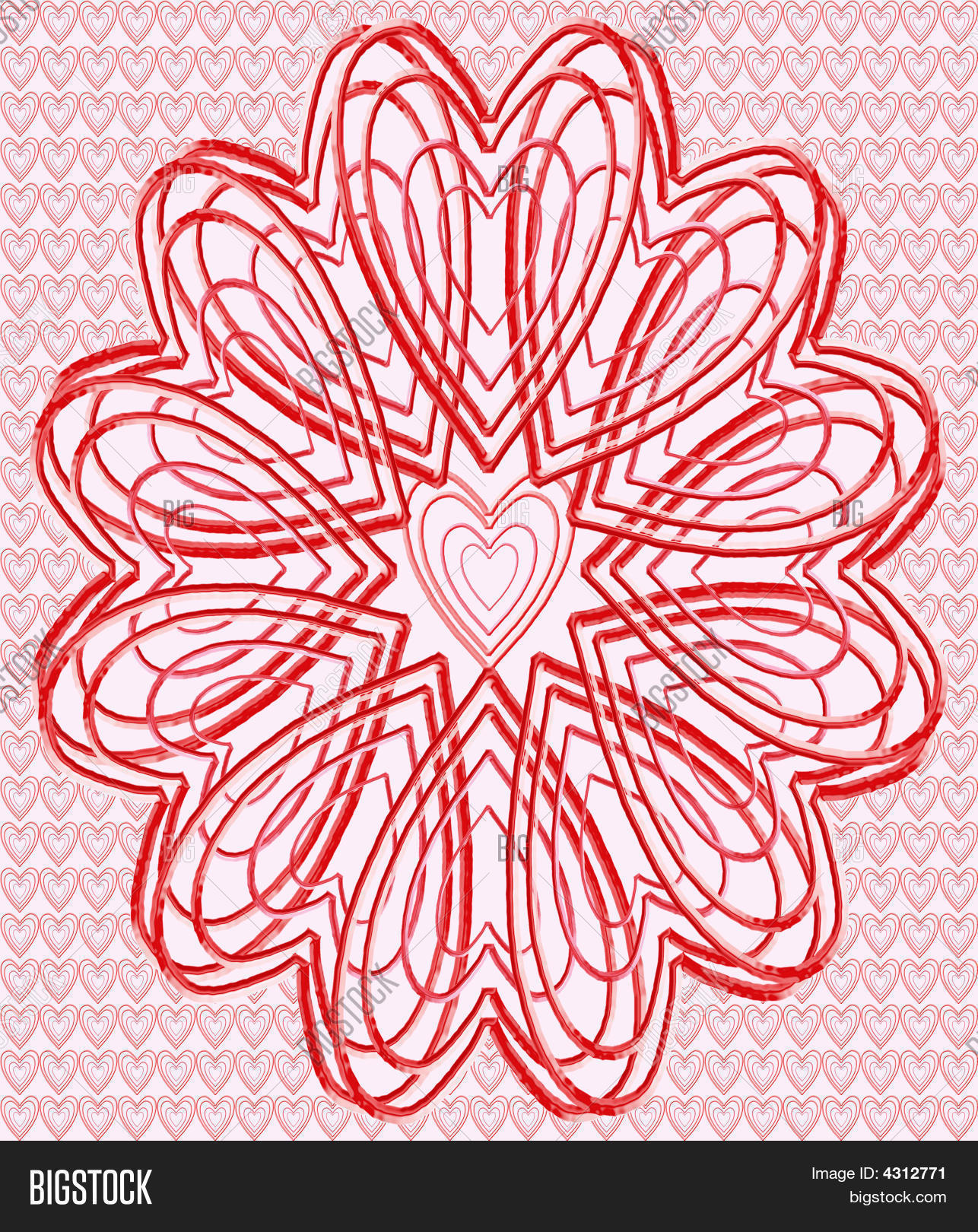 5 Concentric Red Heart Image & Photo (Free Trial) | Bigstock