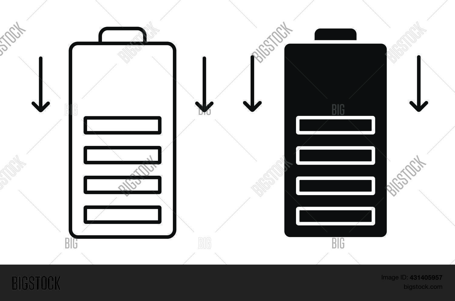 Linear Icon. Dropping Vector & Photo (Free Trial) | Bigstock